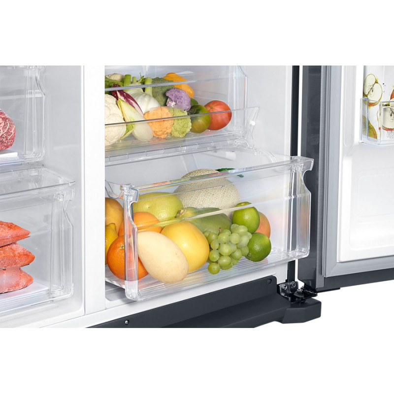 Samsung Réfrigérateur side by side RS57 silver sur Samsung Brand Shop